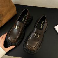 China Casual School Leather Shoes Thick Soled Uniform Leather Shoes For Girls for sale