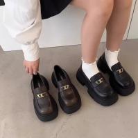 China Casual School Leather Shoes Thick Soled Uniform Leather Shoes For Girls for sale