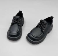 China Girls Two Layer Cowhide Genuine Leather School Shoes Warm Thick Sole Leather Shoes for sale
