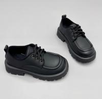 China Girls Two Layer Cowhide Genuine Leather School Shoes Warm Thick Sole Leather Shoes for sale