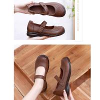 China Top Layer Cowhide Kids School Shoes Black Brown Uniform Standard Shoes Manufacturer for sale