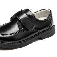 China TPR Outsole Pig Skin Kids Leather Shoes Buckle Strap Comfortable Dress Shoes Loafers for sale