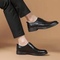 China Comfortable Black Men Leather Shoes Rubber Outsole EUR 38-44 For Office & Career for sale