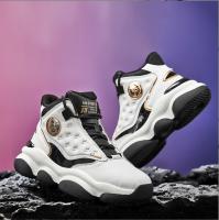China High Top Mens Basketball Shoes Microfiber Mesh Fabric Upper Mens Running Shoes for sale