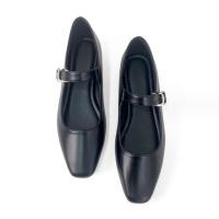 China Women Flat Bottomed Mary Jane Leather Shoes Soft Soled Soft Leather Single Shoes for sale