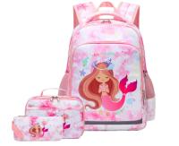 China Girls Backpack Mermaid Backpack Three Piece Set Lightweight Primary School Backpack For Teenagers for sale