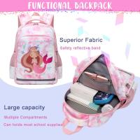 China Girls Backpack Mermaid Backpack Three Piece Set Lightweight Primary School Backpack For Teenagers for sale