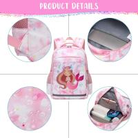 China Girls Backpack Mermaid Backpack Three Piece Set Lightweight Primary School Backpack For Teenagers for sale