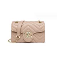 China Lock Buckle Women Chain Bag Temperament Square Single Crossbody Shoulder Handbag for sale