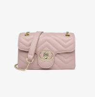 China Lock Buckle Women Chain Bag Temperament Square Single Crossbody Shoulder Handbag for sale