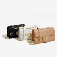 China Lock Buckle Women Chain Bag Temperament Square Single Crossbody Shoulder Handbag for sale