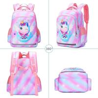 China Unicorn Girls School Backpack Large Capacity Three Piece Set with Waterproof Inner Bag for sale