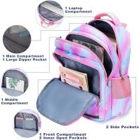 China Unicorn Girls School Backpack Large Capacity Three Piece Set with Waterproof Inner Bag for sale