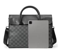 China Classic Plaid Pattern Mens Business Briefcase for Business Trips and Laptop Storage for sale