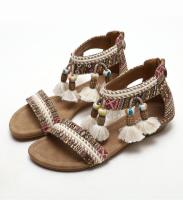 China Women Sandals Bohemian Slope Heel Sandals Seaside Sandals Roman Open Toe Sandals for sale
