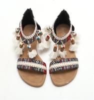 China Women Sandals Bohemian Slope Heel Sandals Seaside Sandals Roman Open Toe Sandals for sale