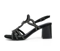 China Sandals Women One Line Sloping Heel Sandals Water Brick Fashionable Sandals for sale