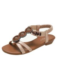 China Women Sandals Bohemian Beaded Beach Sandals Roman Shoes Casual Sandals for sale
