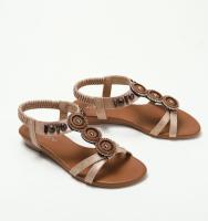 China Women Sandals Bohemian Beaded Beach Sandals Roman Shoes Casual Sandals for sale