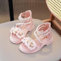 China Girl'S Sandals Cute Princess Soft Sole Flower Open Toe Sandals Beach Shoes for sale