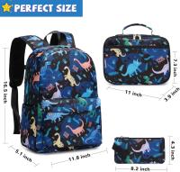 China Boy Backpack Dinosaur Boy Backpack Children Backpack Set With Lunch Box And Pencil Case for sale