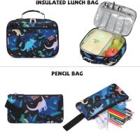 China Boy Backpack Dinosaur Boy Backpack Children Backpack Set With Lunch Box And Pencil Case for sale