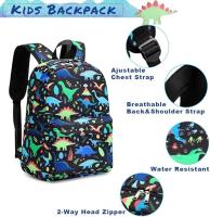 China Boys School Backpack Dinosaur Backpack With Lunch Box Pencil Case Three Piece Backpack Set for sale