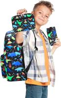China Boys School Backpack Dinosaur Backpack With Lunch Box Pencil Case Three Piece Backpack Set for sale