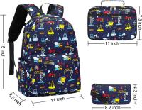 China Boy School Backpack Preschool Children Backpack With Lunch Box Pencil Case Three Piece Set for sale