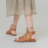 China Women Sandals Flat Bottomed Casual Sandals Fashionable Strap Roman Sandals for sale