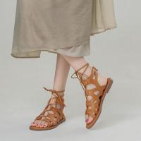 China Women Sandals Flat Bottomed Casual Sandals Fashionable Strap Roman Sandals for sale
