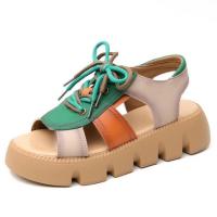 China Sandals For Women Sponge Cake Thick Soled Sandals Summer Fashionable Casual Sandals for sale