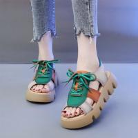 China Sandals For Women Sponge Cake Thick Soled Sandals Summer Fashionable Casual Sandals for sale