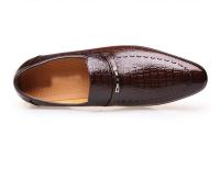 China High Quality Men Business Leather Shoes Imitating Crocodile Pattern Leather Shoes for sale