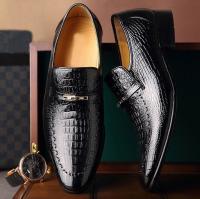China High Quality Men Business Leather Shoes Imitating Crocodile Pattern Leather Shoes for sale