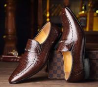 China High Quality Men Business Leather Shoes Imitating Crocodile Pattern Leather Shoes for sale