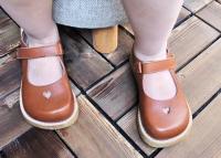 China Real Leather Strap Cattlehide  Girls Kids Dress Shoes for sale