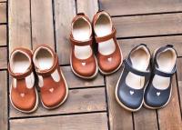 China Real Leather Strap Cattlehide  Girls Kids Dress Shoes for sale