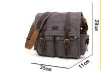 China Canvas Leather Trim Multifunctional Camera Bag for sale