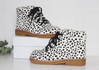 China 4-6 Years / 7-12 Years Leopard Print Kids Leather Boots Kids Shoes for Boys Girls for sale
