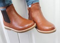 China Winter / Autumn Soekidy Leather Unisex Kids Boots Leather Upper Rubber Outsoles OEM for sale