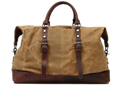 China Genuine Leather Oversized Outdoor Duffle Bag Smooth Zipper Closure for sale