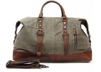China Genuine Leather Oversized Outdoor Duffle Bag Smooth Zipper Closure for sale