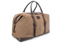 China Sturdy Leather Travel Handbags Carry On Duffel Bags With Shoulder Straps for sale