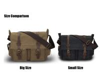 China High Grade Cotton Canvas Mens Crossbody Computer Bag Waterproof SLR Camera Bag for sale