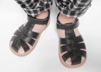 China Outdoor Cow Leather Anti Collision Toe Stylish Kids Shoes for sale