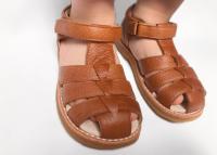 China Outdoor Cow Leather Anti Collision Toe Stylish Kids Shoes for sale