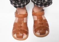 China Cow Leather Convenient Strap Toddler Dress Shoes 23-30 Size Rubber Sole Non-Slip for sale