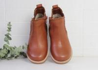 China Autumn Winter EU22 Kids Leather Walking Boots for sale