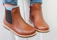 China Autumn Winter EU22 Kids Leather Walking Boots for sale